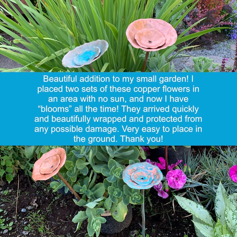 Copper Garden Art/metal Sculpture/copper Bloom/copper - Etsy UK