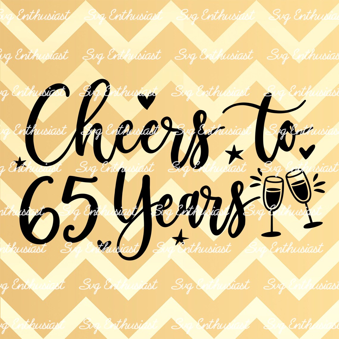 Cheers to 65 Years SVG 65th SVG Sixty-fifth SVG 65th | Etsy