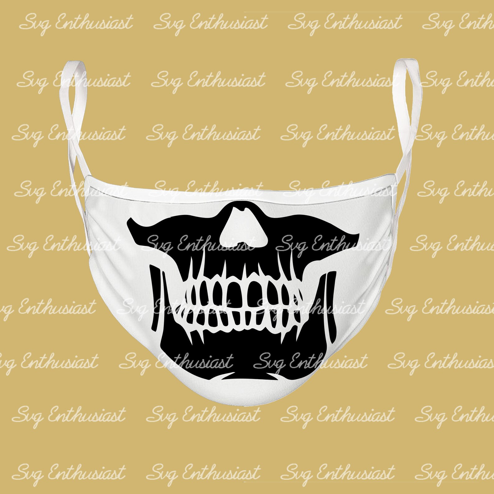 Half Skull Masks SVG Bundle Halloween SVG Skull SVG Mask | Etsy