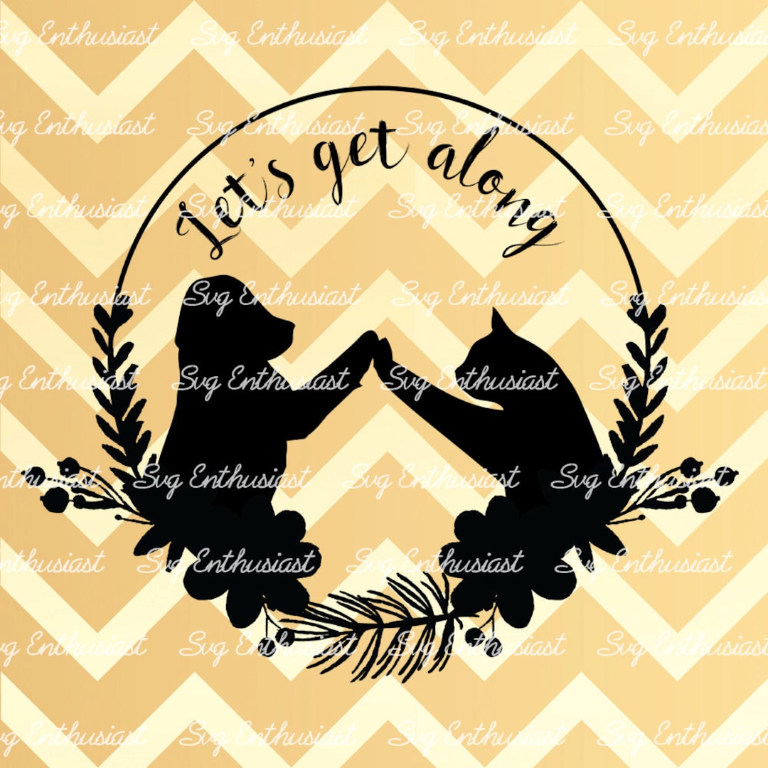 Let's Get Along, SVG Cutting File, Animal Svg, PNG, Vinyl, EPS, Dxf ...