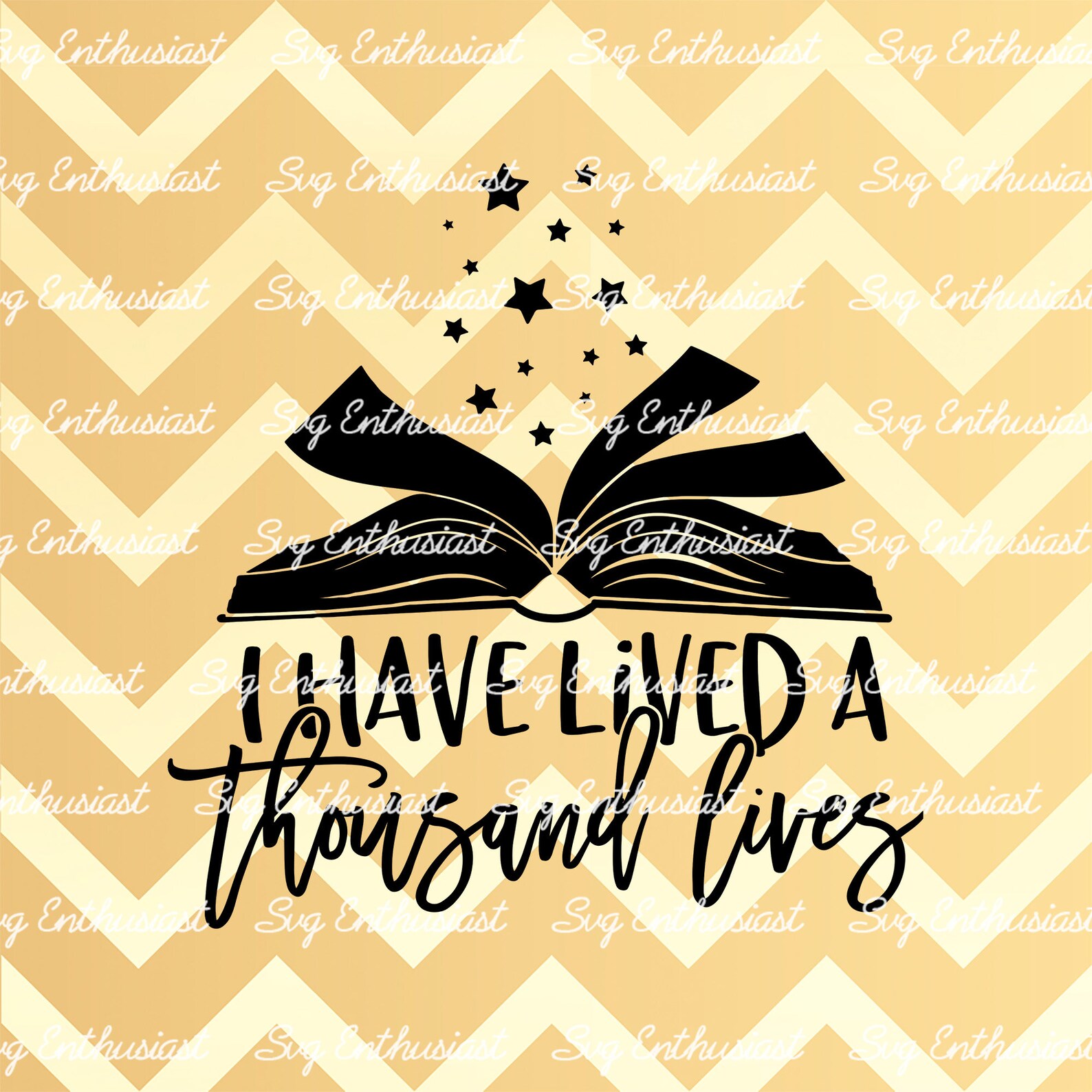 I Have Lived a Thousand Lives SVG, Books SVG, Reading SVG, Book Lover ...
