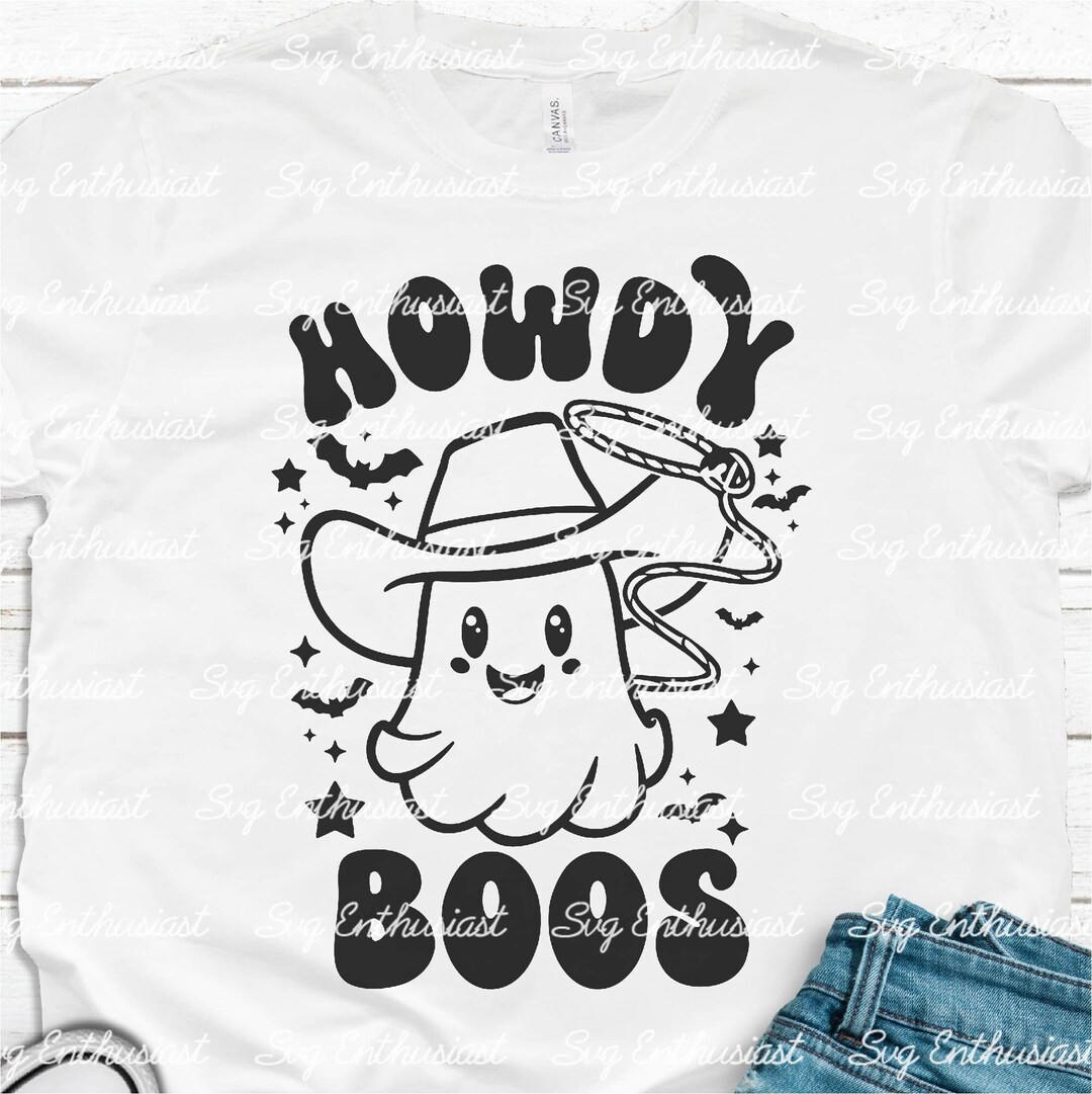 Howdy Boos SVG, Cute Cowboy Ghost SVG, Halloween SVG, Baby Halloween ...