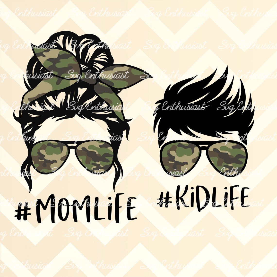 Camo Mom Life Messy Bun PNG Camo Kid Life PNG Digital - Etsy
