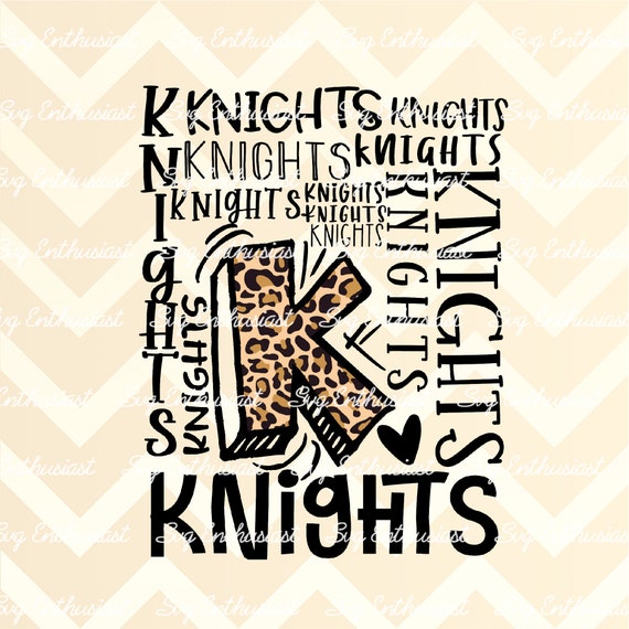 Knights Typography PNG Knights Football Sublimation Knights - Etsy