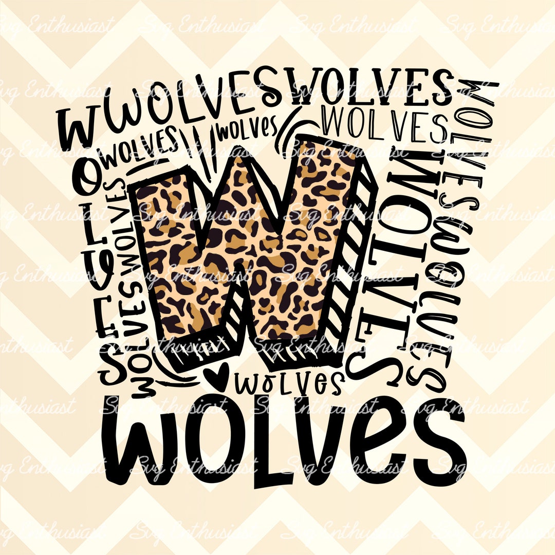 Wolves Typography PNG, Wolves Football Sublimation, Wolves Softball PNG ...