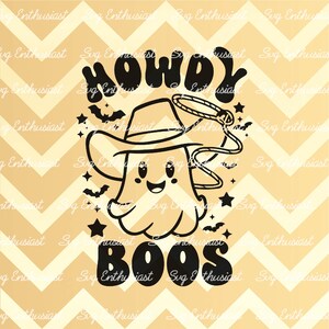 Howdy Boos SVG, Cute Cowboy Ghost SVG, Halloween SVG, Baby Halloween ...