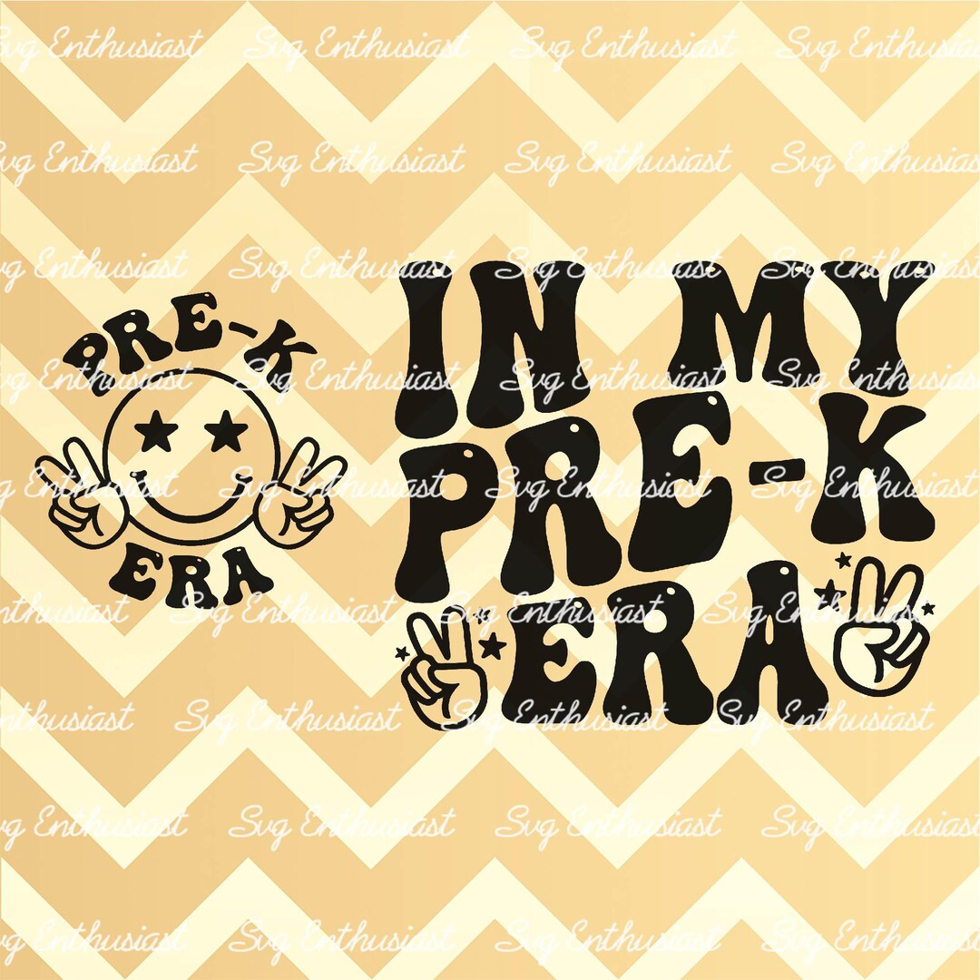In My Pre-k Era SVG, Back to School SVG, Pre-kindergartener SVG, Iron ...