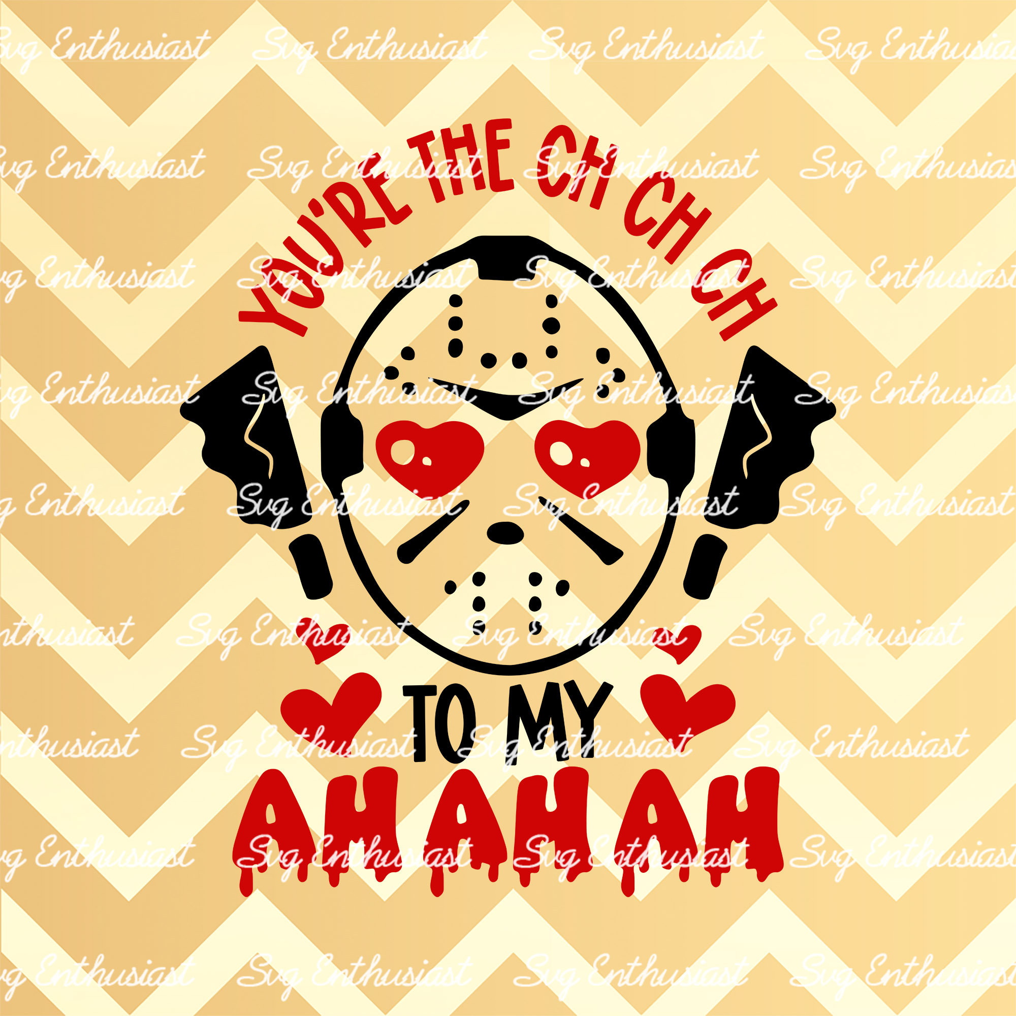 Ch Ch Ch Ah Ah Ah SVG, Horror Valentine SVG, Funny Valentine Svg, Iron ...
