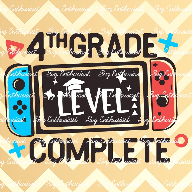 4th Grade Level Complete SVG Gamer Boy SVG 4th Grader - Etsy