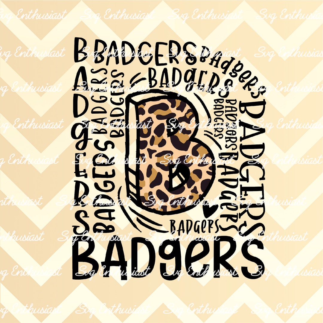 Badgers Typography PNG, Badgers Football Sublimation, Badgers Softball ...