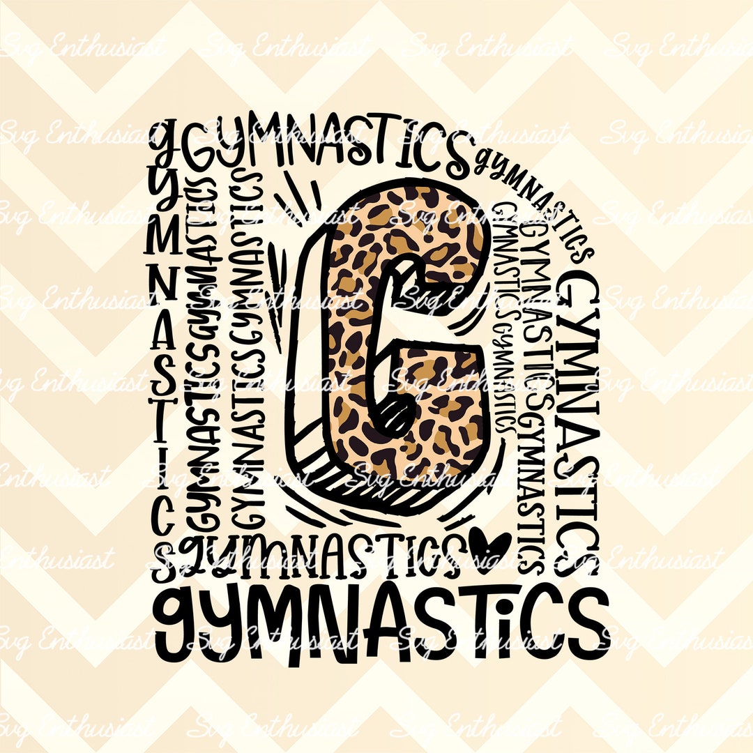Gymnastics Typography PNG, Gymnastics Sublimation, Gymnast PNG ...