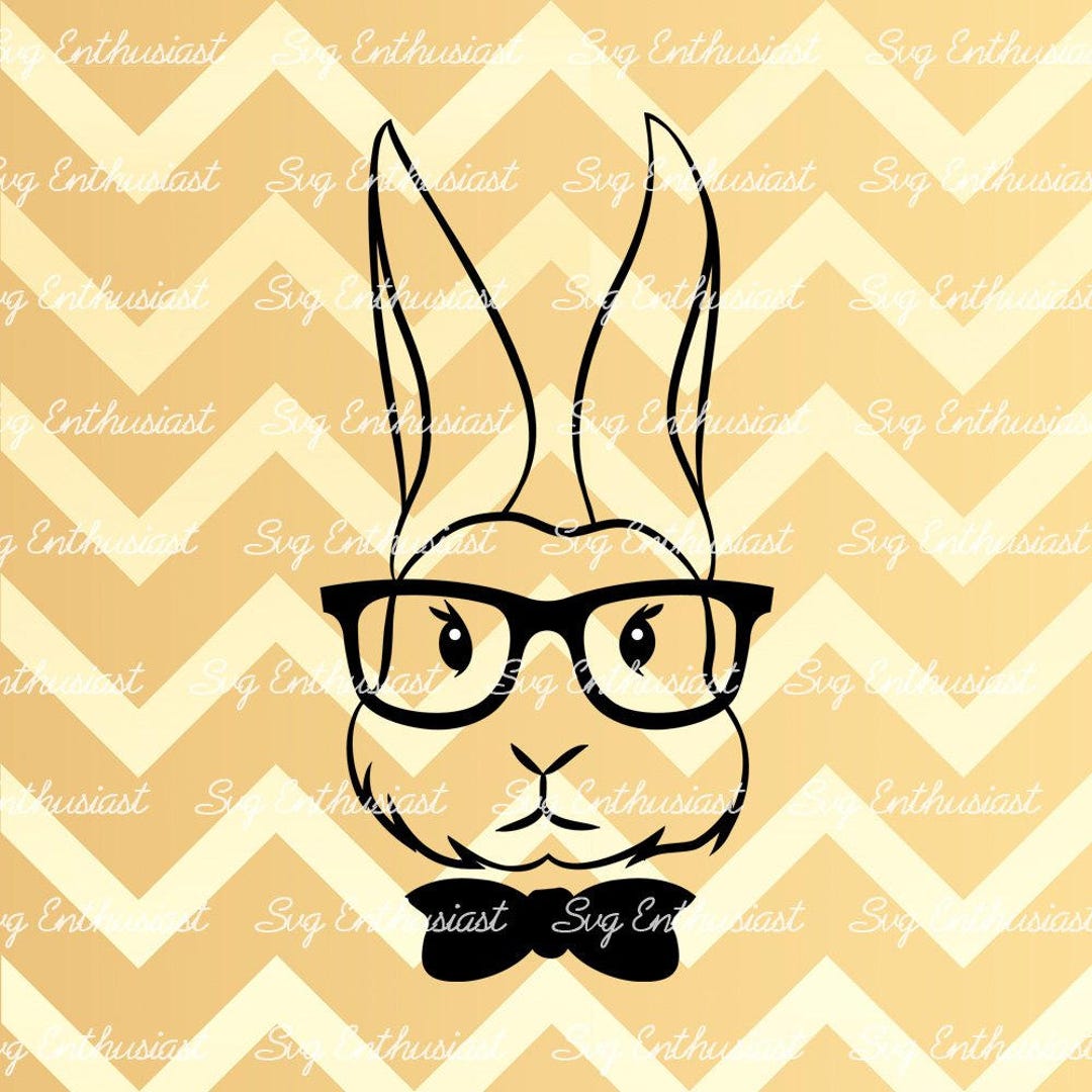 Cute Bunny SVG, Happy Easter Svg, Bunny Clipart, Easter Svg, Geek Bunny ...
