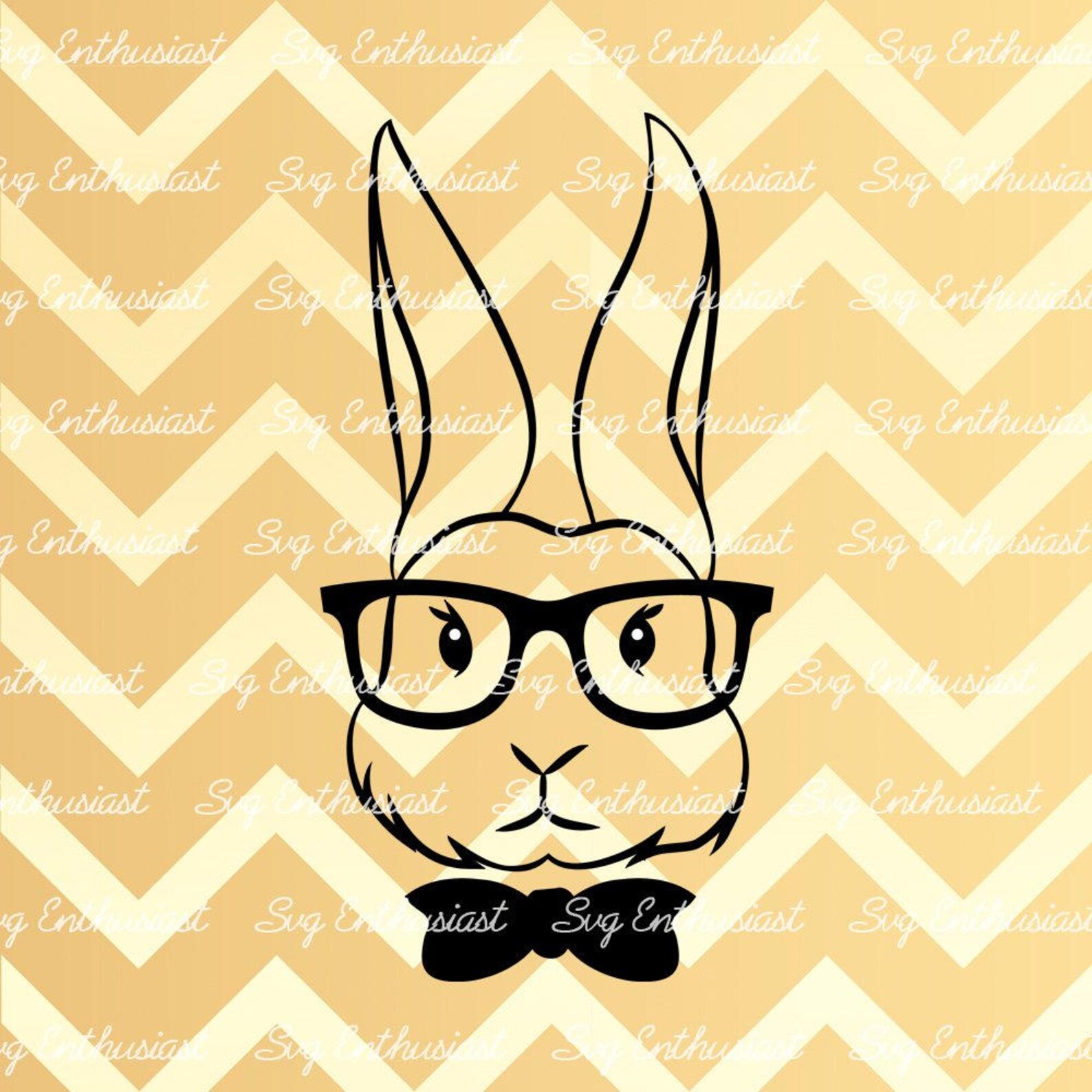 Cute Bunny SVG Happy Easter Svg Bunny Clipart Easter Svg | Etsy