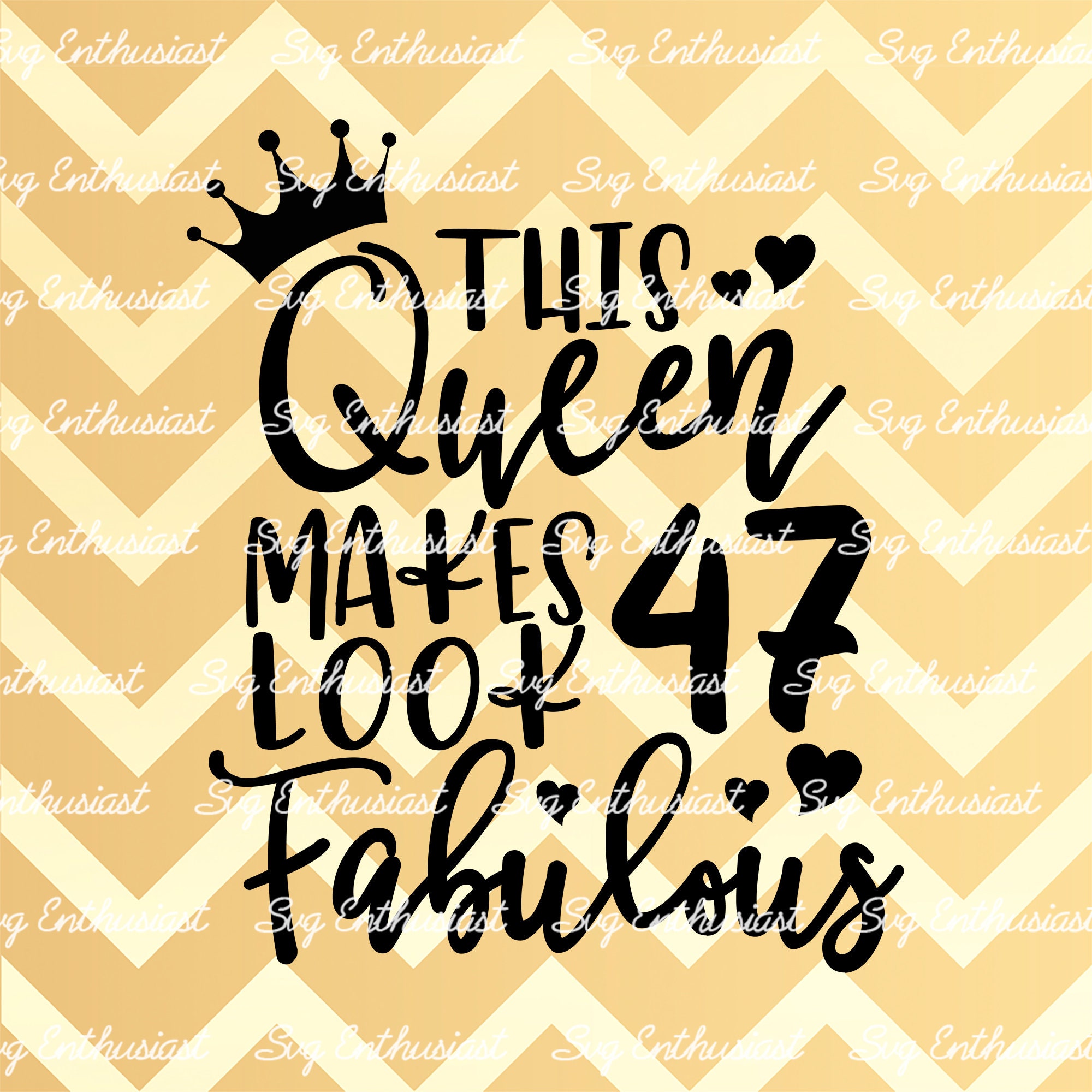 This Queen Makes 47 Look Fabulous SVG, 47th SVG, Forty-seventh SVG ...
