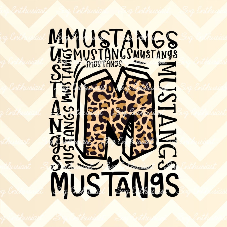 Mustangs Typography PNG, Mustangs Football Sublimation, Mustangs ...