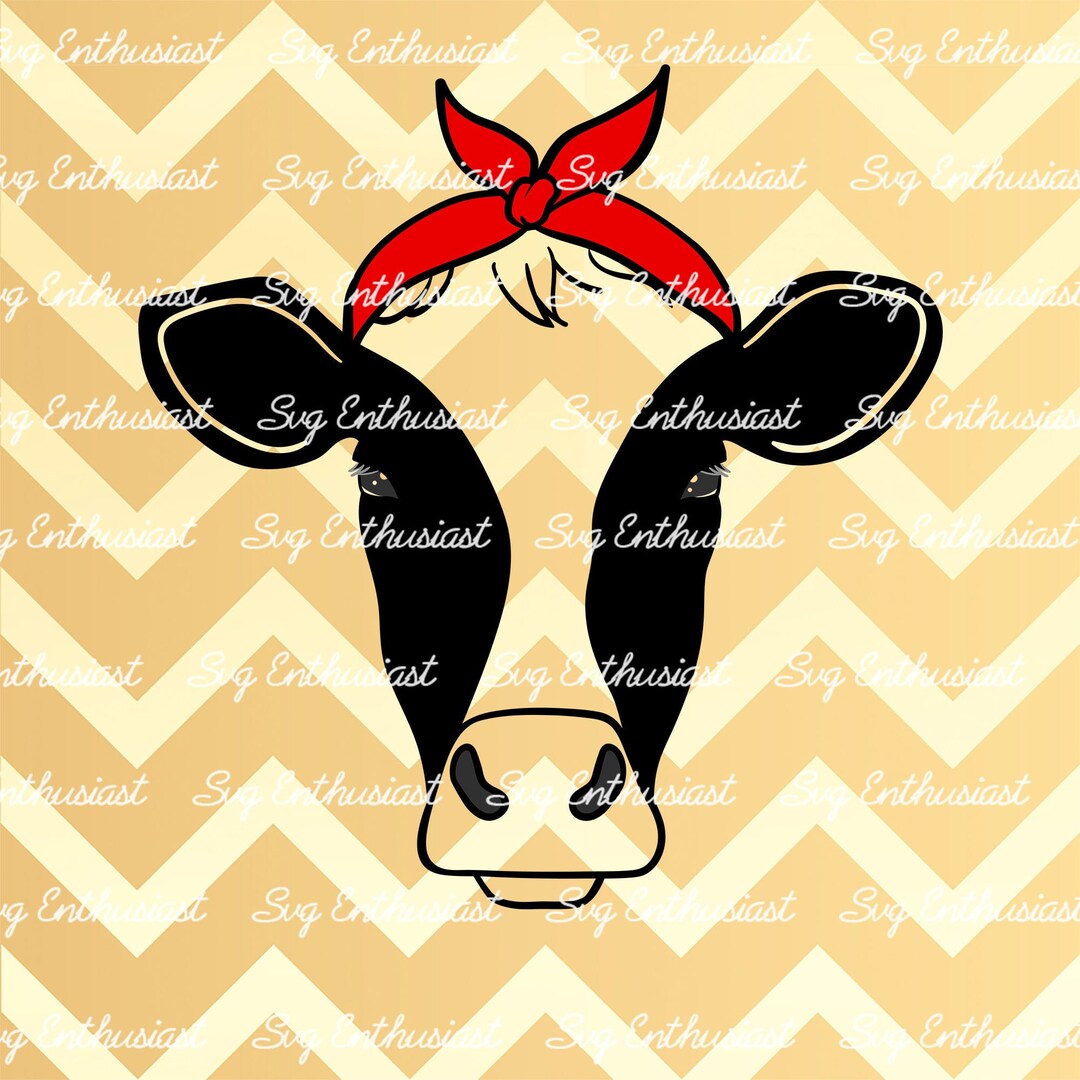 Cow SVG, Bandana SVG, Cute Cow Svg, Heifer Clipart, Farm Svg, Cow ...