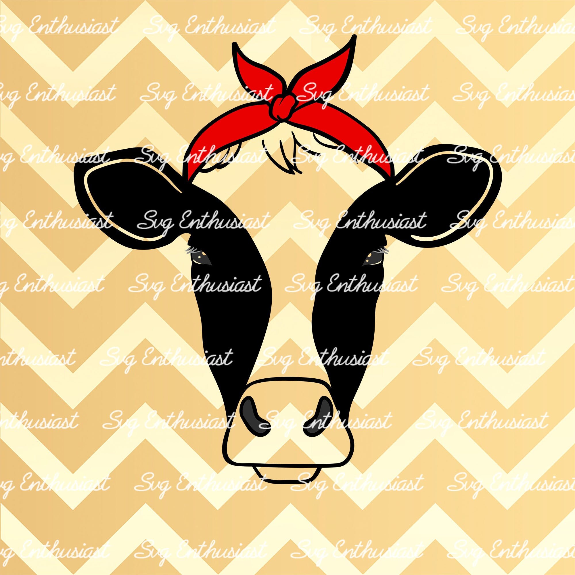 Cow SVG Bandana SVG Cute Cow Svg Heifer Clipart Farm Svg - Etsy
