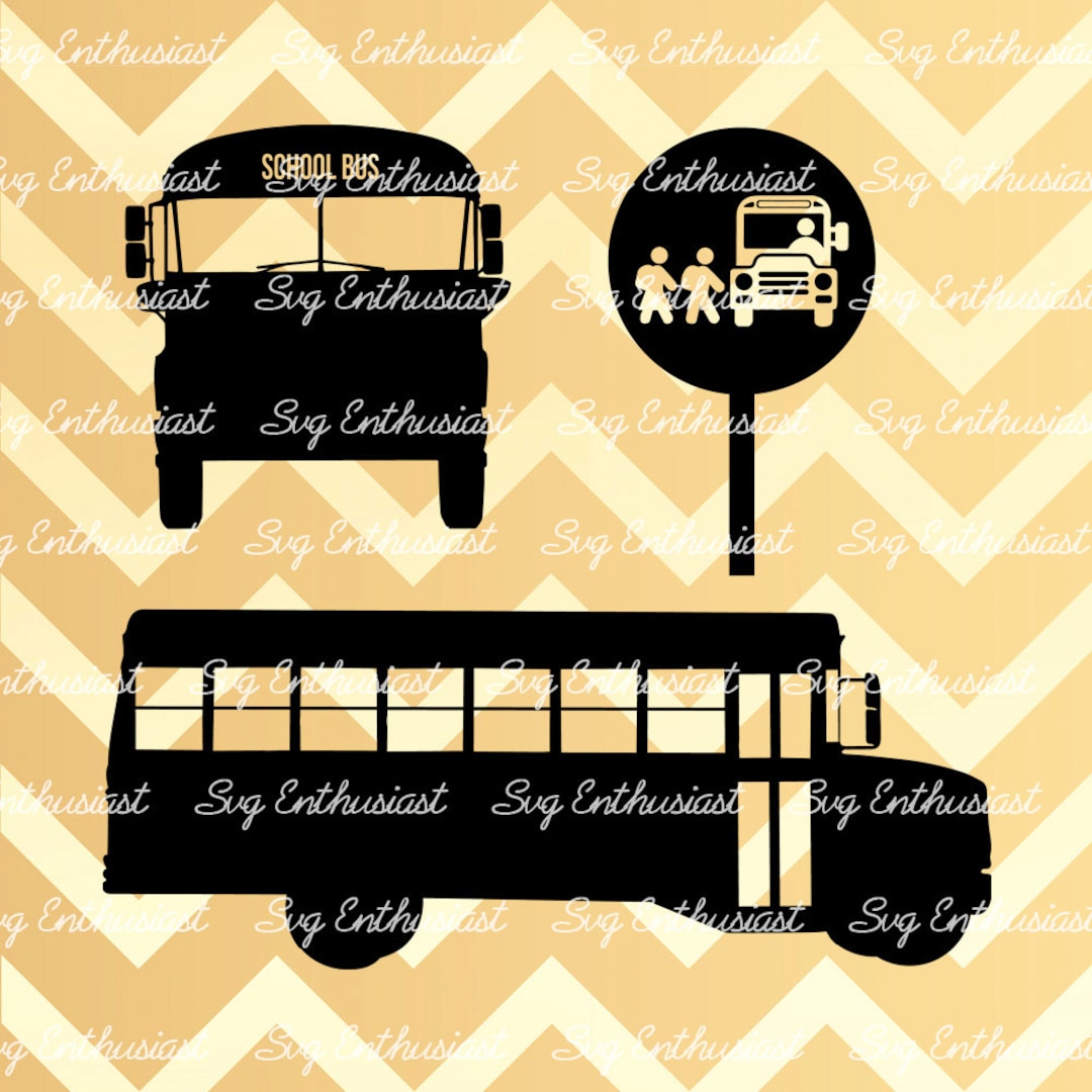 School Bus SVG, Bus Stop Svg, Kindergarten Bus Svg Bus Cut File, Cricut ...