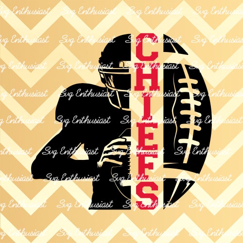 Chiefs Bundle Distressed Football Half Player Svg Chiefs Team - Etsy