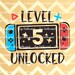 Level 5 Unlocked Birthday SVG, 5th Birthday Gamer Svg, 5 Years Old ...