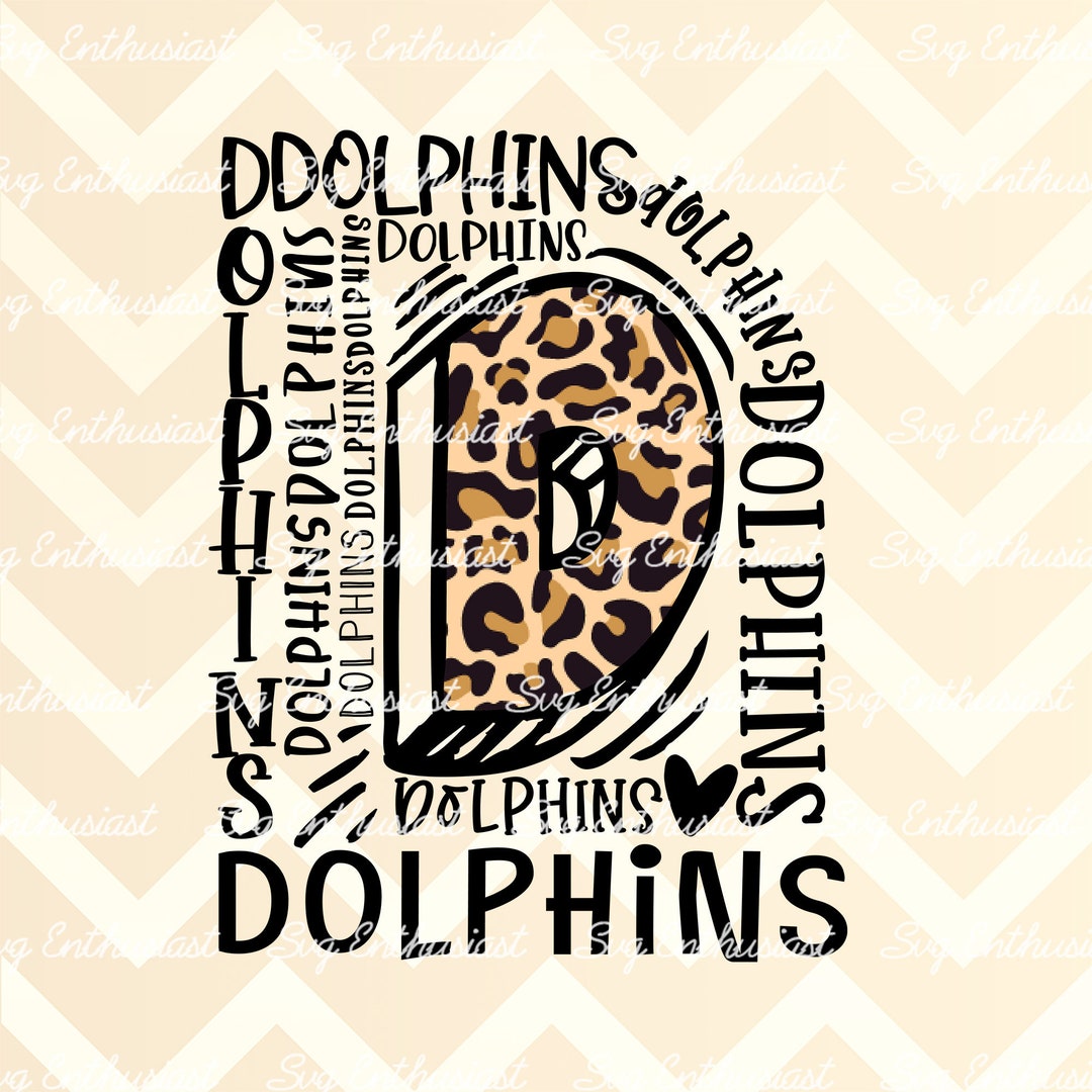 Dolphins Typography PNG Dolphins Football Sublimation - Etsy
