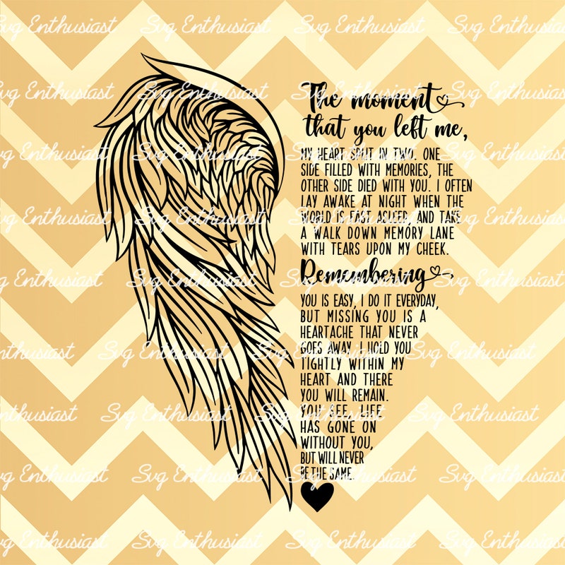 Memorial Poem Svg - Etsy