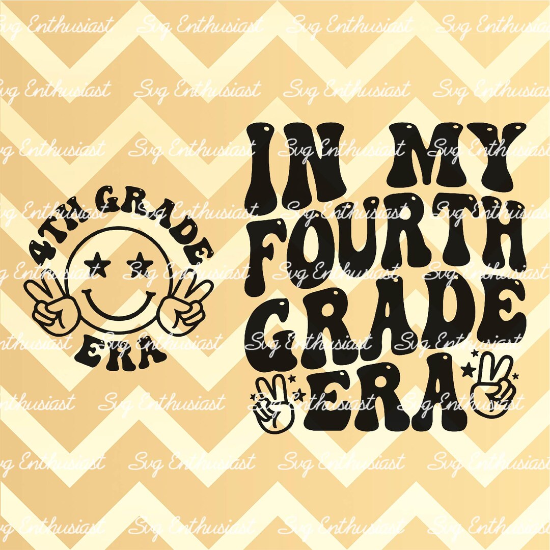 In My Fourth Grade Era SVG, Back to School SVG, 4th Grader SVG, Iron on ...