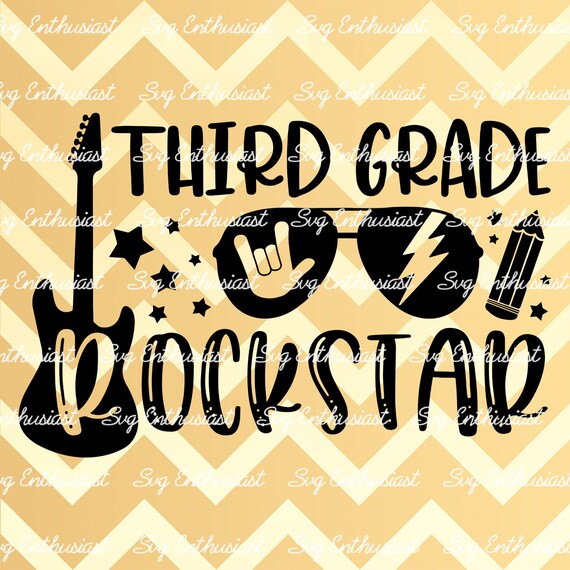 Third Grade Rockstar SVG School SVG Graduation SVG 3rd | Etsy