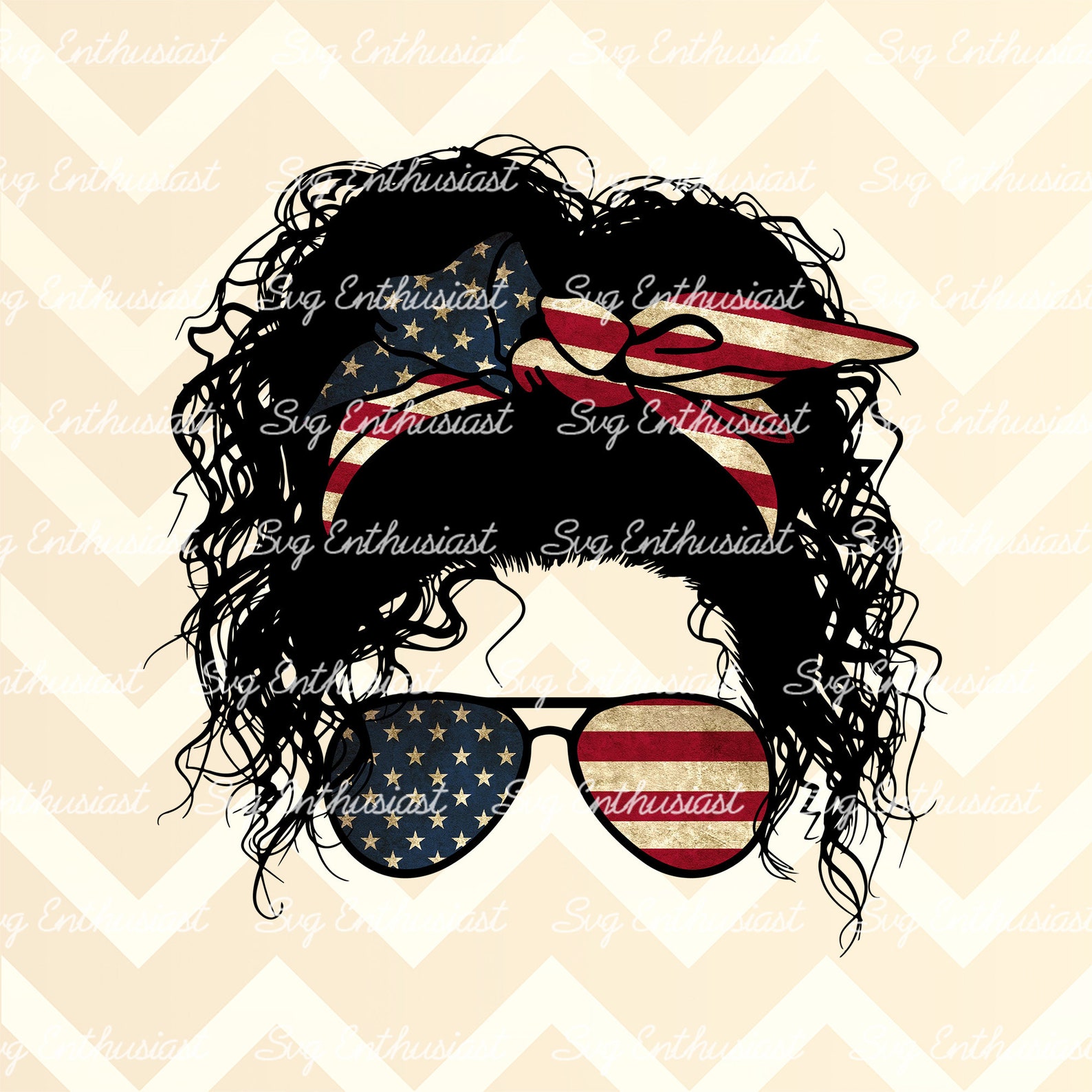 American Mom Curly PNG Mom Life PNG Digital Download 4th of | Etsy