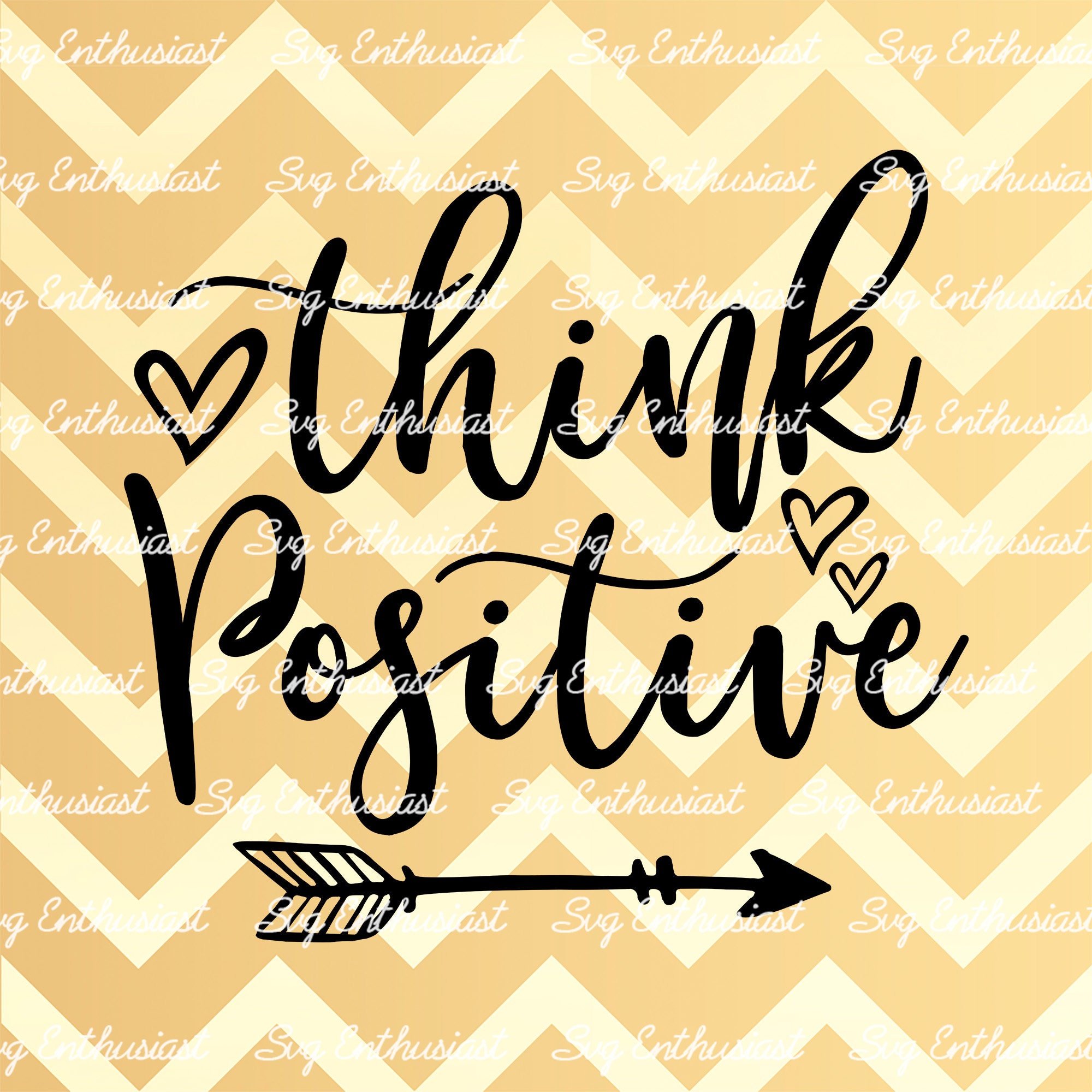 Think positive SVG Positive energy SvG Positivity SVG | Etsy