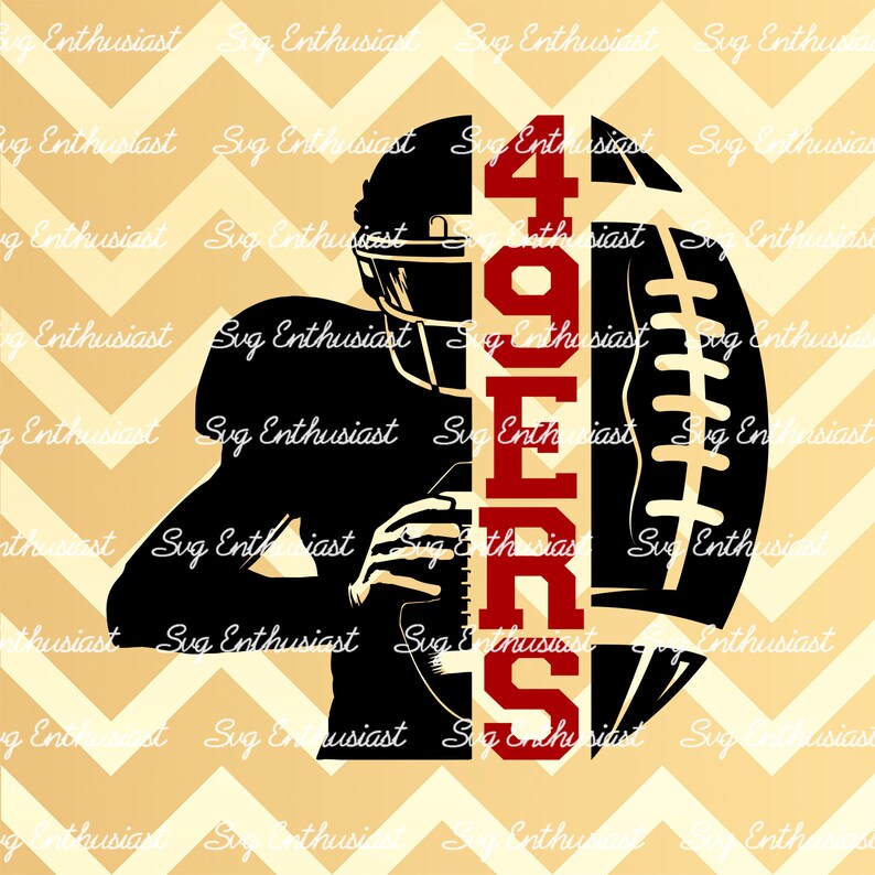 49ers Football Half Player SVG 49ers Team SVG Football SVG - Etsy