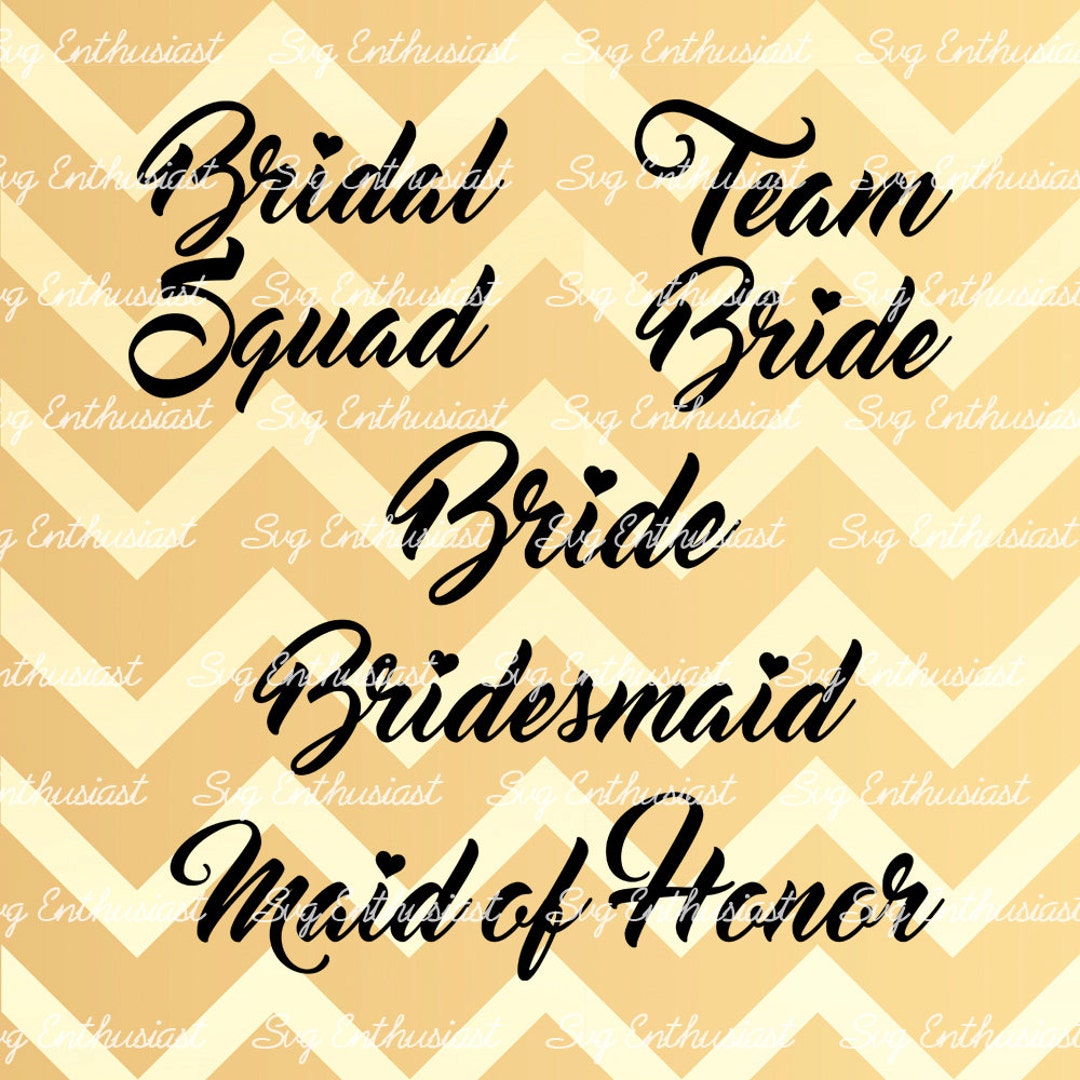 Bride Bundle Svg Files, SVG Bundle, SVG Cutting File, Cricut, Bride ...