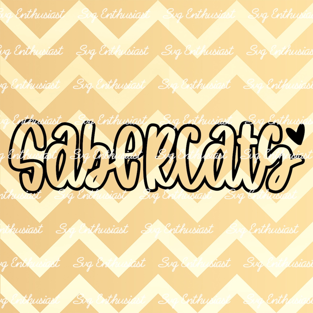 Sabercats SVG, Hockey SVG, Sabercats Mascot Svg, Sabercats Cheer Svg ...