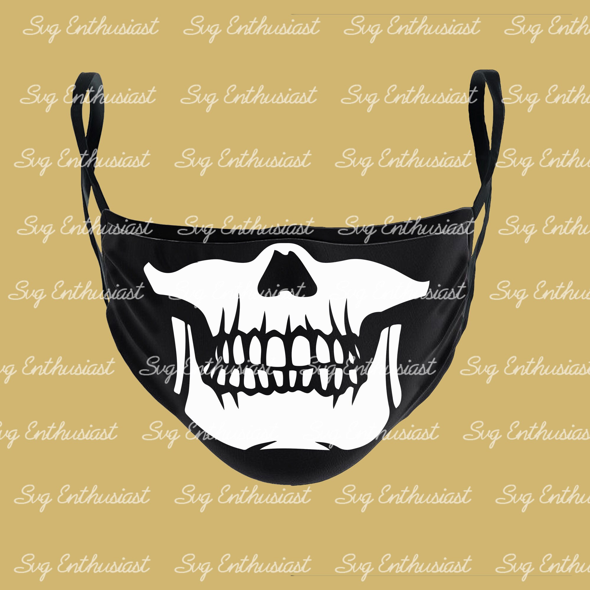 Half Skull Masks SVG Bundle Halloween SVG Skull SVG Mask | Etsy