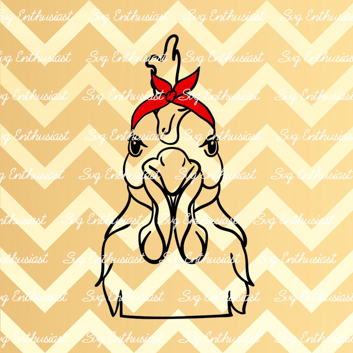 Chicken SVG, Bandana SVG, Cute Chick Svg, Rooster Clipart, Farm Svg ...