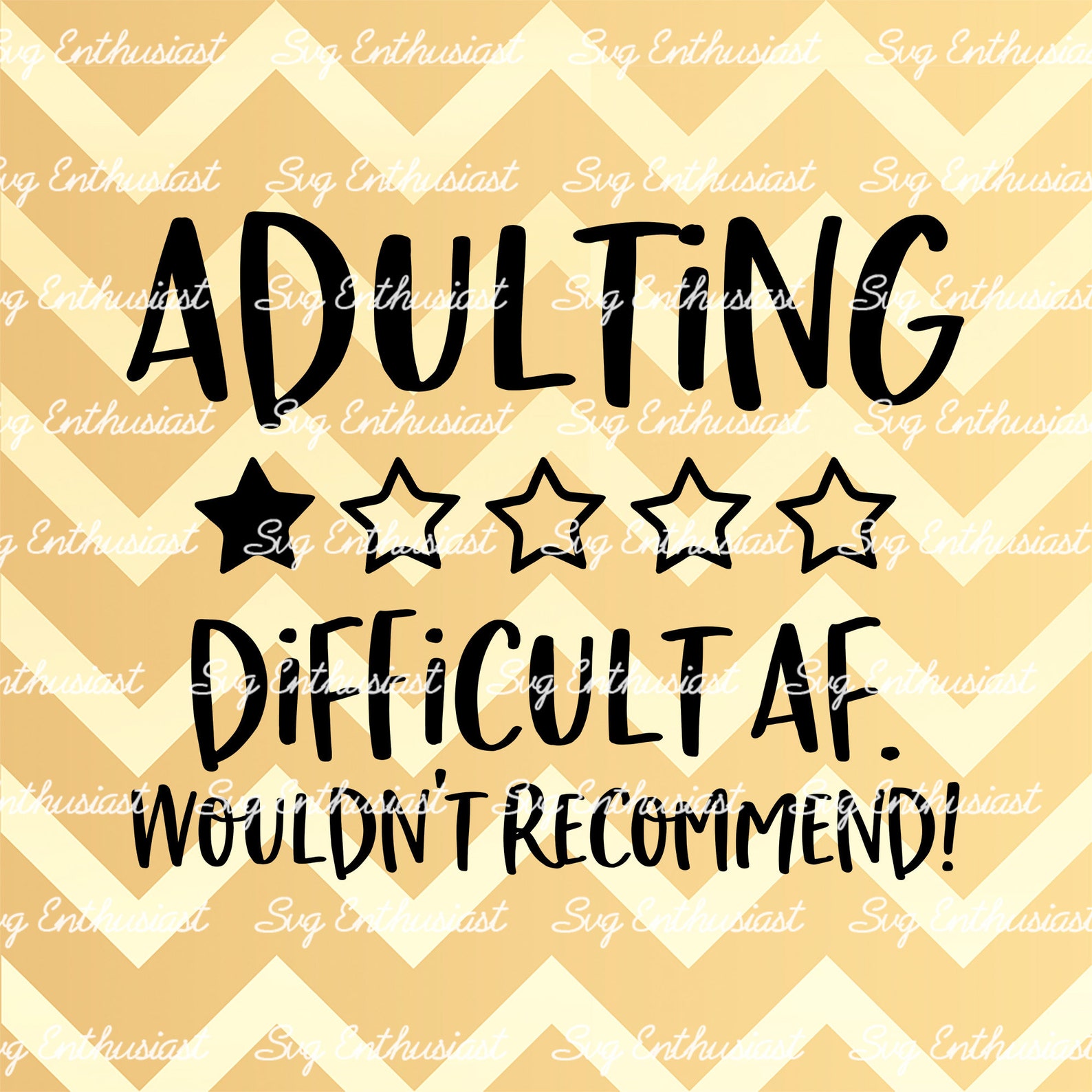 Adulting SVG Difficult Af Wouldn't Recommend SVG - Etsy