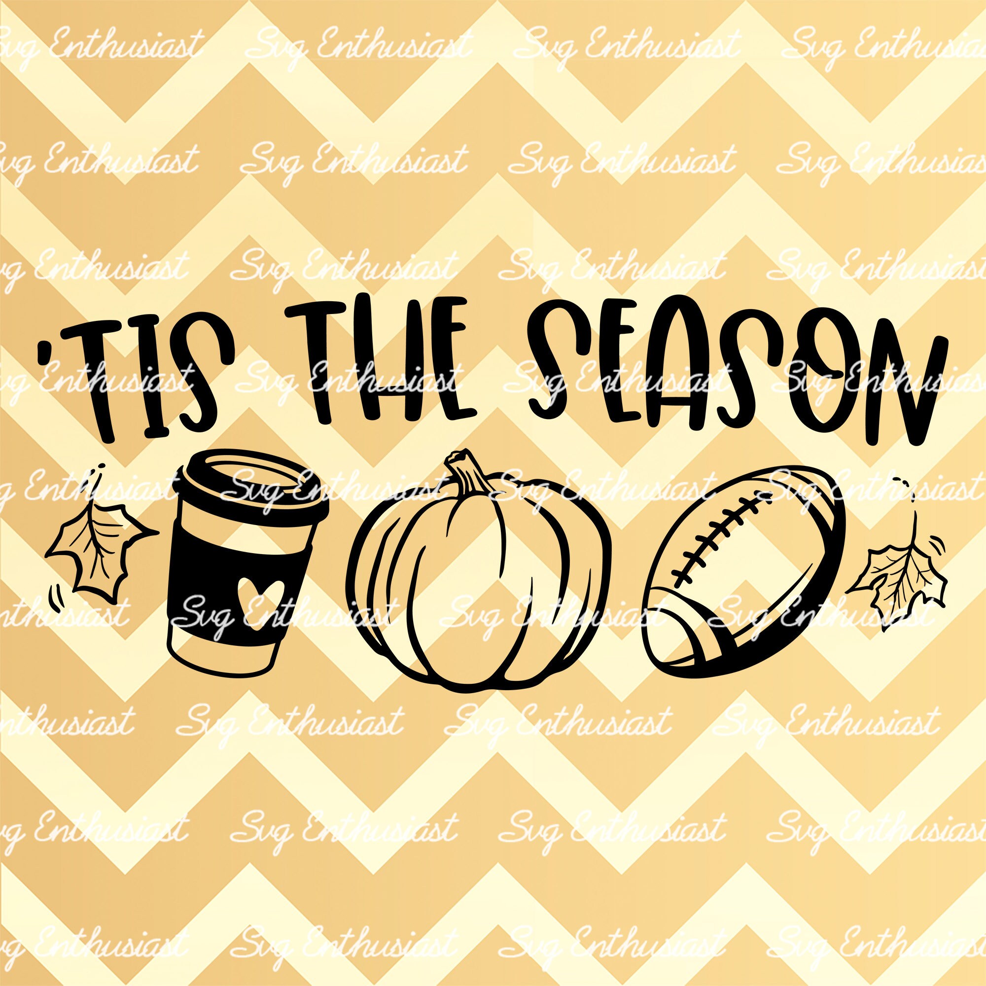 Tis the season SVG Fall season SVG Latte SVG Pumpkin SvG | Etsy
