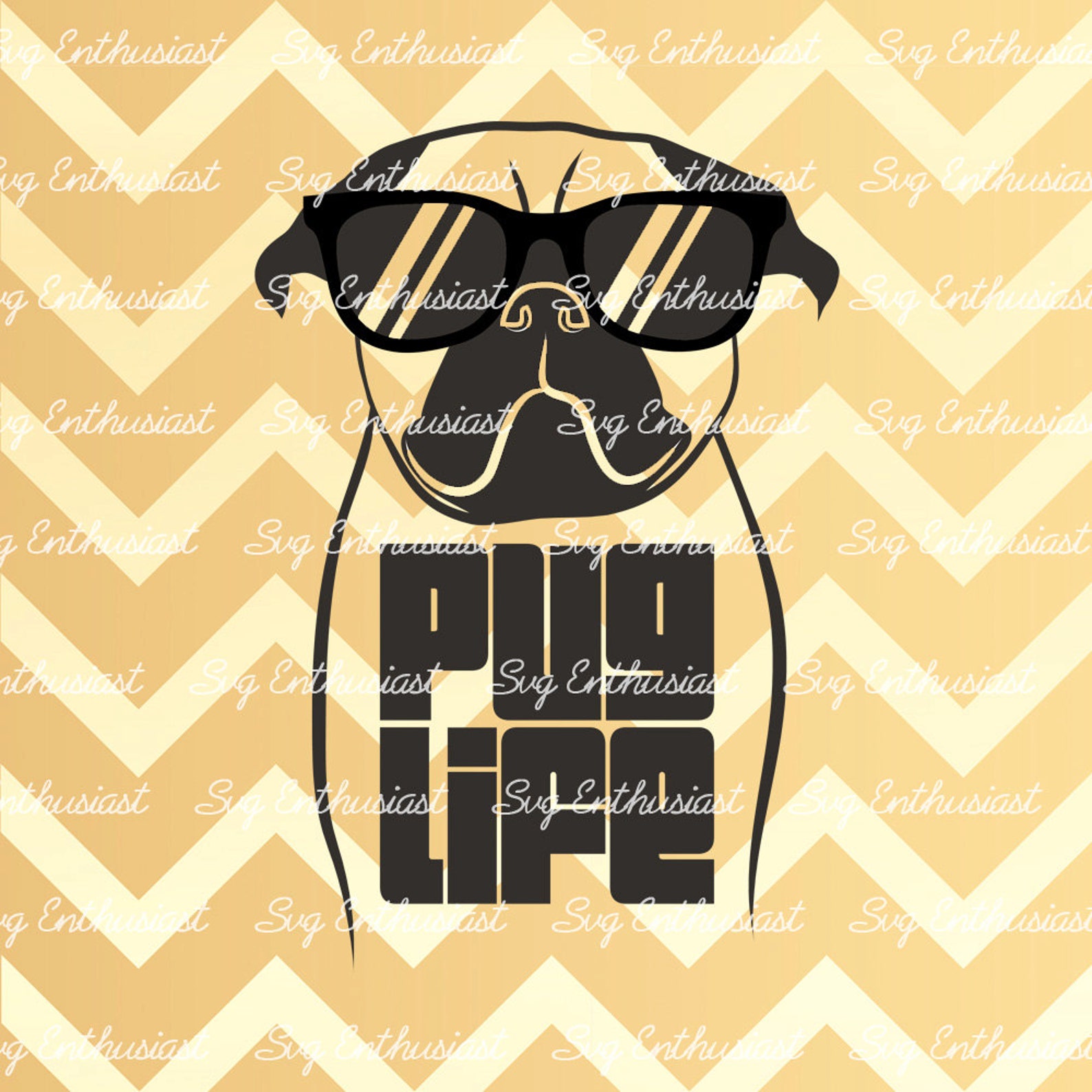 Pug Life SVG, Pug Life Cricut, Pug Svg, Pug Silhouette, Dog Svg, PNG ...