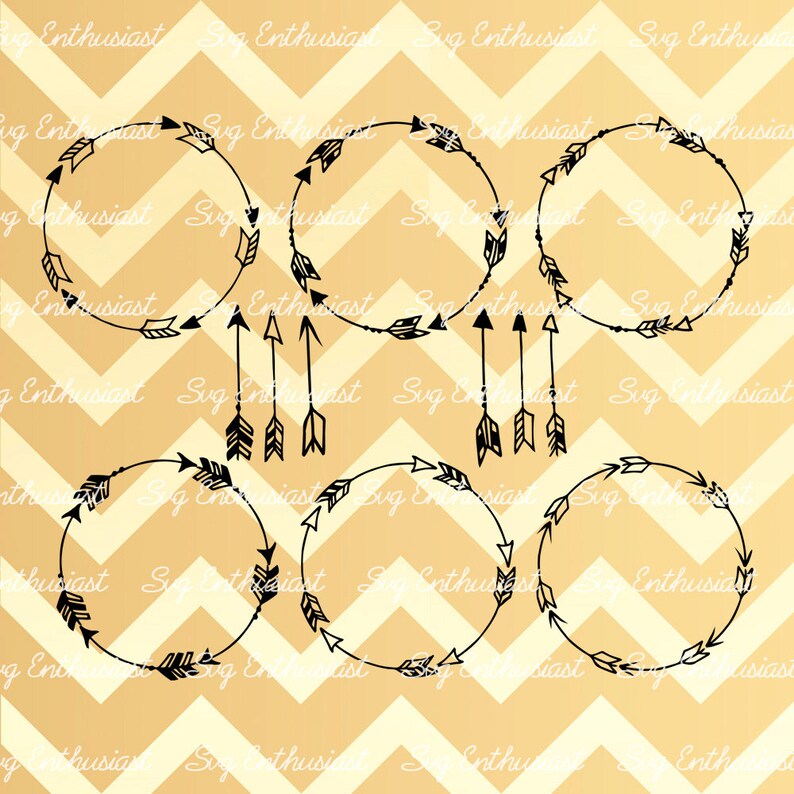 Arrows Monogram Frames SVG Arrows SVG Arrows Frames Svg - Etsy
