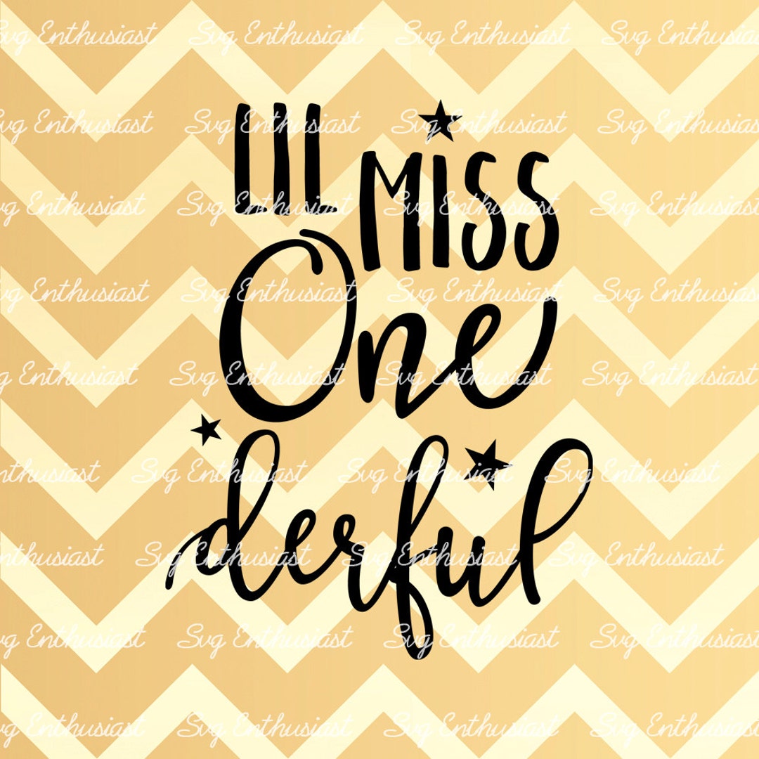Lil Miss One Derful SVG, One Year Old Birthday SVG, First Birthday Svg ...