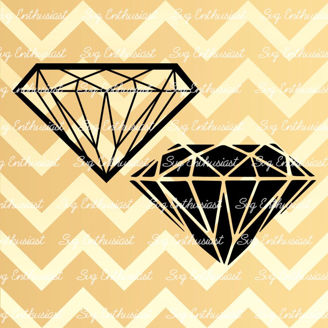 Diamond Silhouette SVG Diamond SVG Geometric Diamond Svg - Etsy