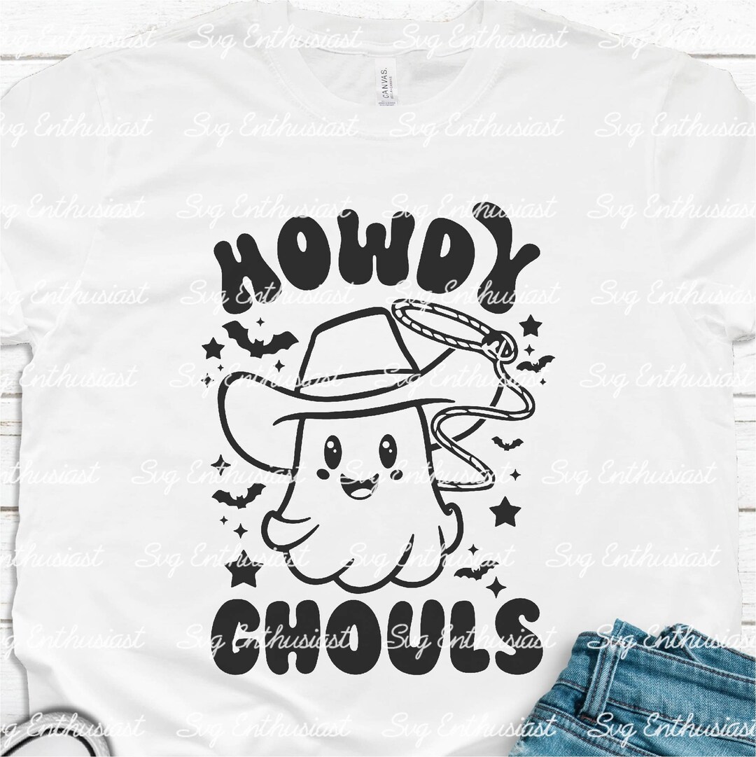Howdy Ghouls SVG, Cute Cowboy Ghost SVG, Halloween SVG, Spooky Baby Svg ...