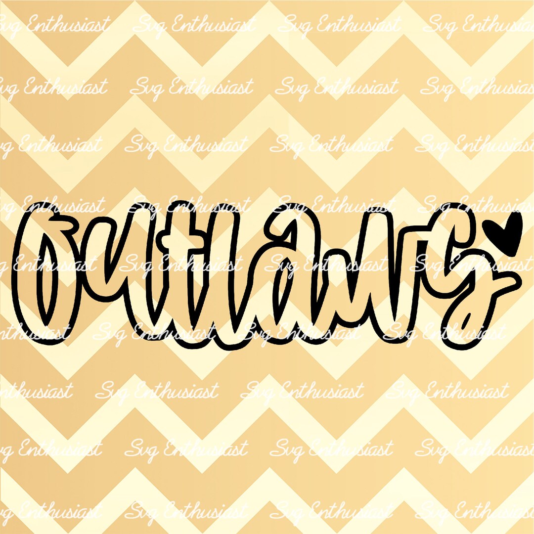 Outlaws SVG, Outlaws Mascot Svg, Outlaws Cheer Svg, Iron on File ...