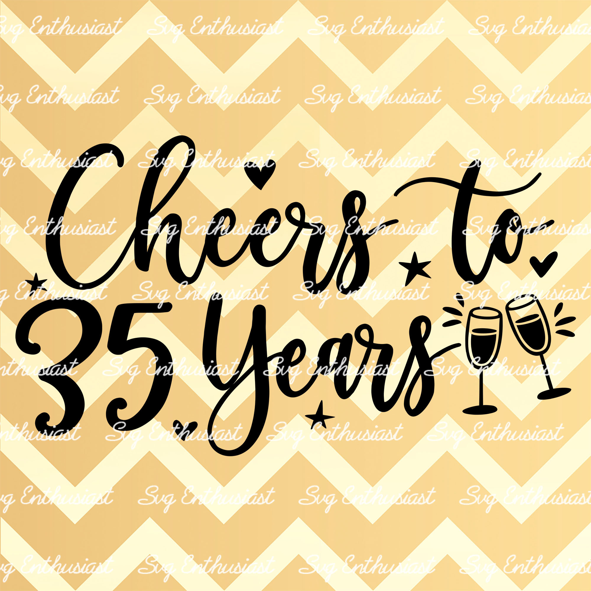 Cheers to 35 years SVG 35th SVG Thirty-fifth SVG 35th | Etsy