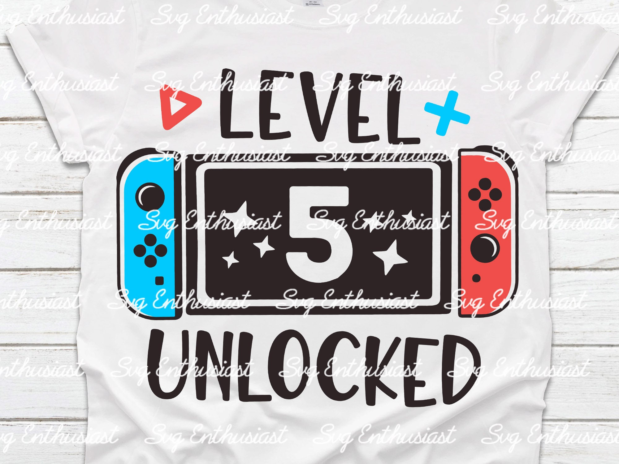 Level 5 Unlocked Birthday SVG, 5th Birthday Gamer Svg, 5 Years Old ...
