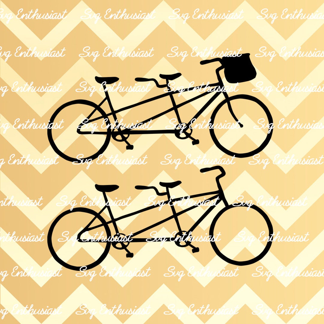 Tandem Bike SVG, Tandem Monogram Frame SVG, Tandem Bicycle Svg, Bike ...
