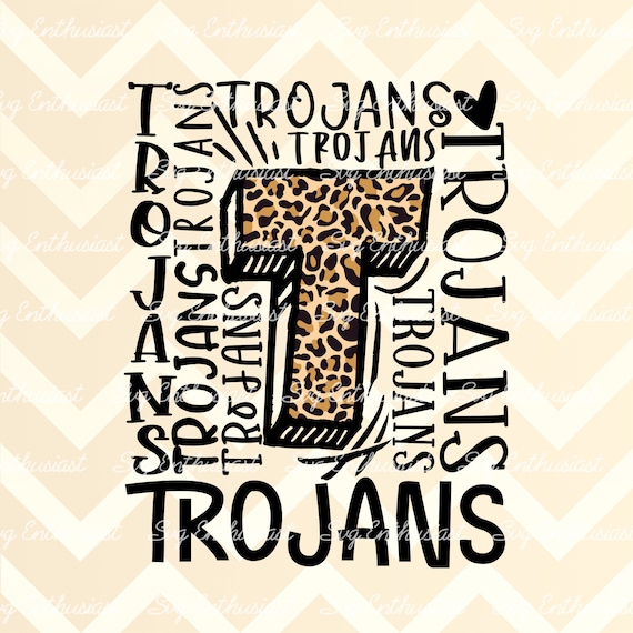 Trojans Typography PNG Trojans Football Sublimation Trojans - Etsy