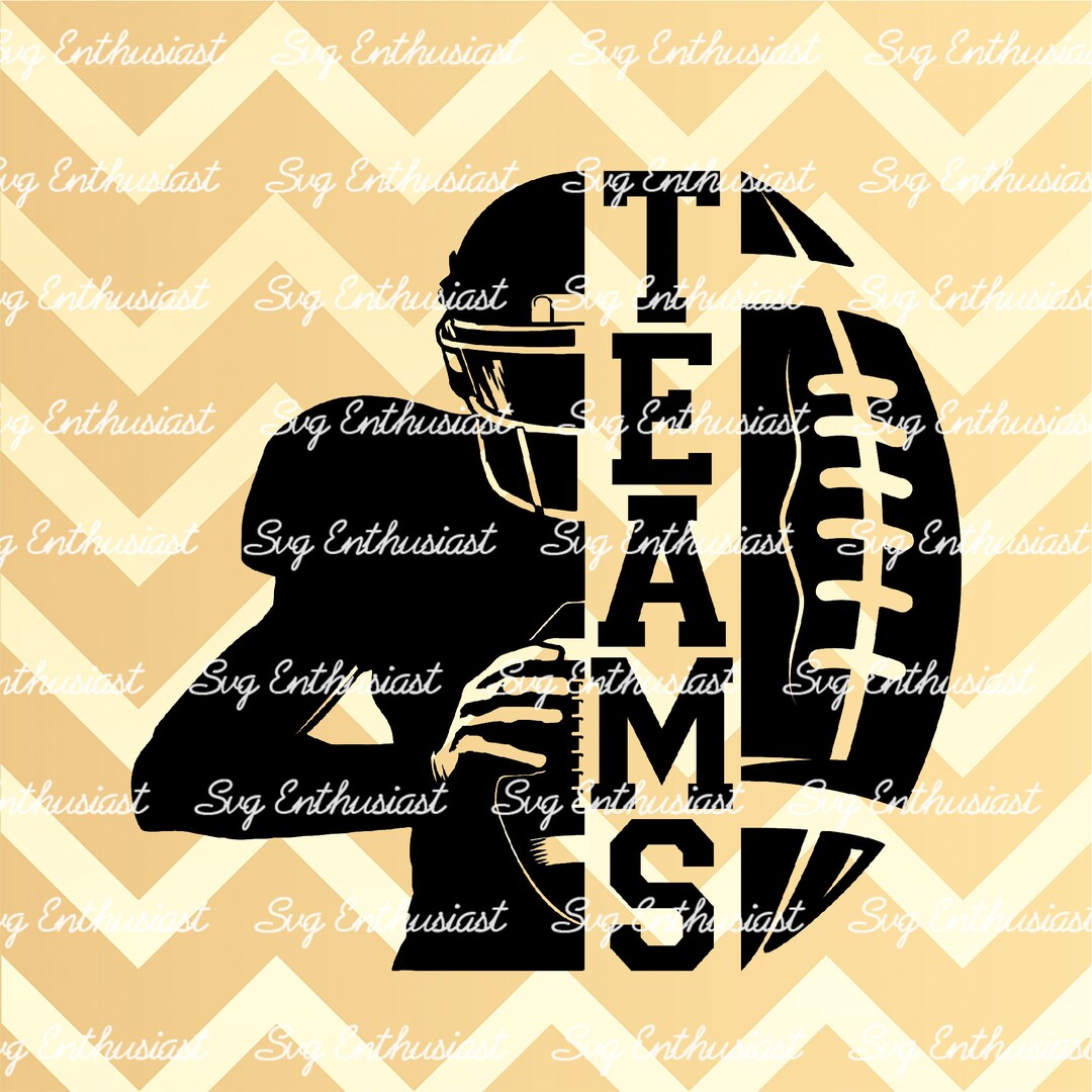 Football Half Player SVG, Football Team SVG, Cut File, Iron on File ...