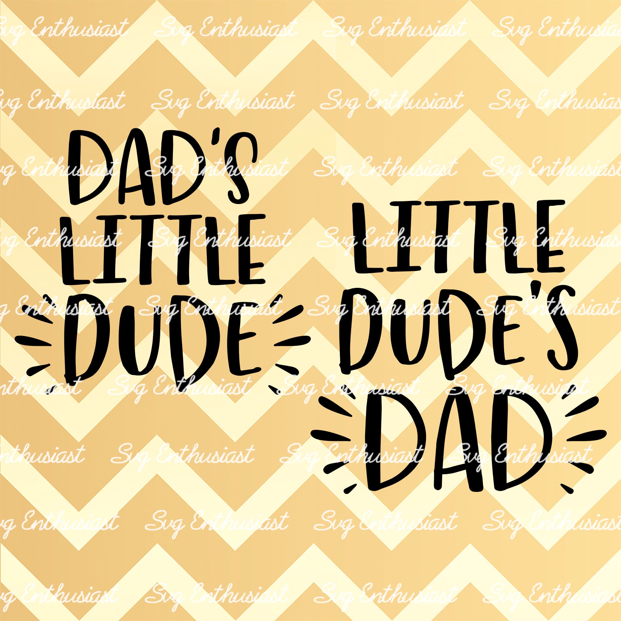 Dad's Little Dude SVG, Little Dude's Dad SVG, Father's Day Svg ...