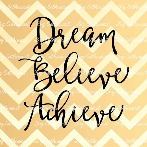 Believe Achieve - Etsy